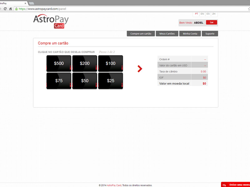 Como depositar com Astropay
