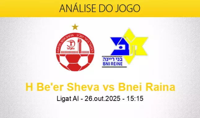 Prognóstico Hapoel Beer Sheva Maccabi Bnei Raina